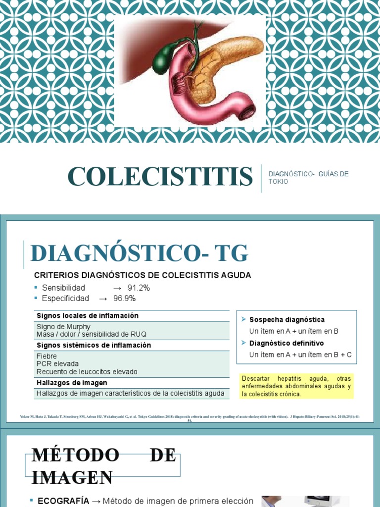 Colecistitis - Diagnóstico Guías de Tokio | PDF | Vesícula biliar | Hígado