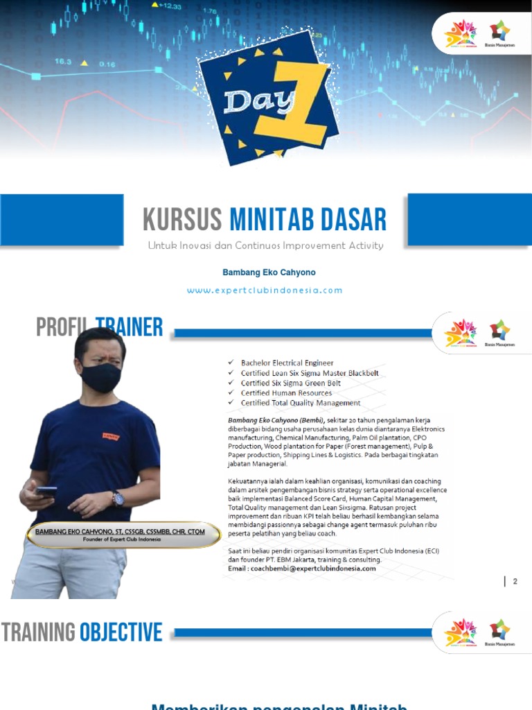 Day 1 - Minitab Basic - Master Seven Tools Plus | PDF | Scatter Plot | Histogram