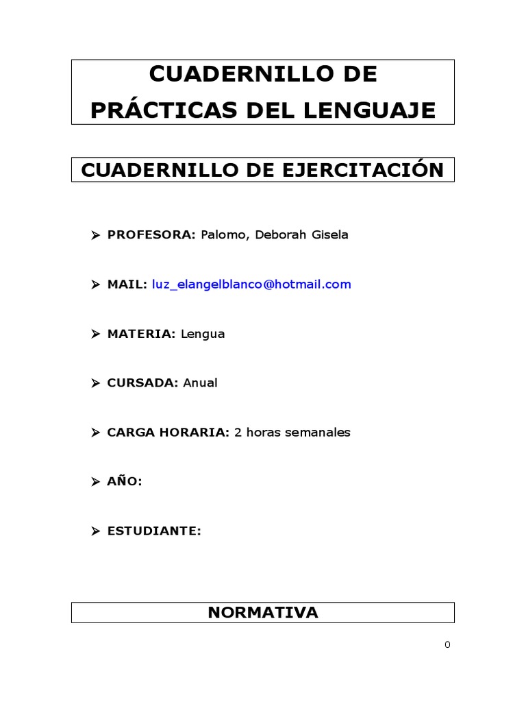 Cuadernillo de Ejercitación de | PDF