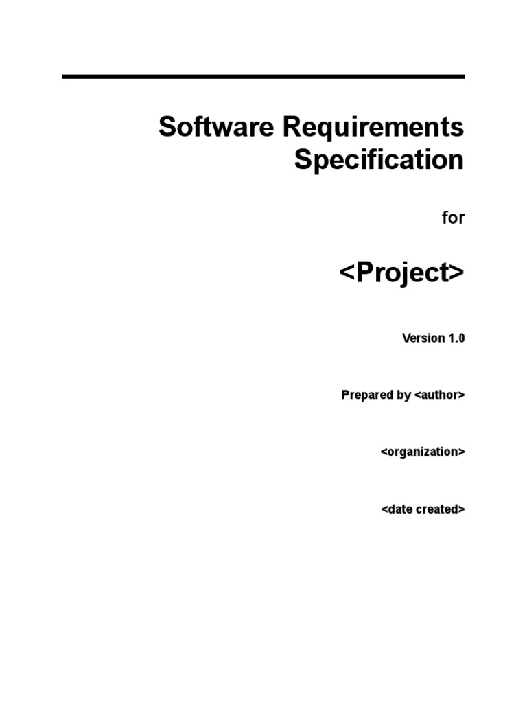 Srs Template-Ieee | PDF | User Interface | Specification (Technical Standard)