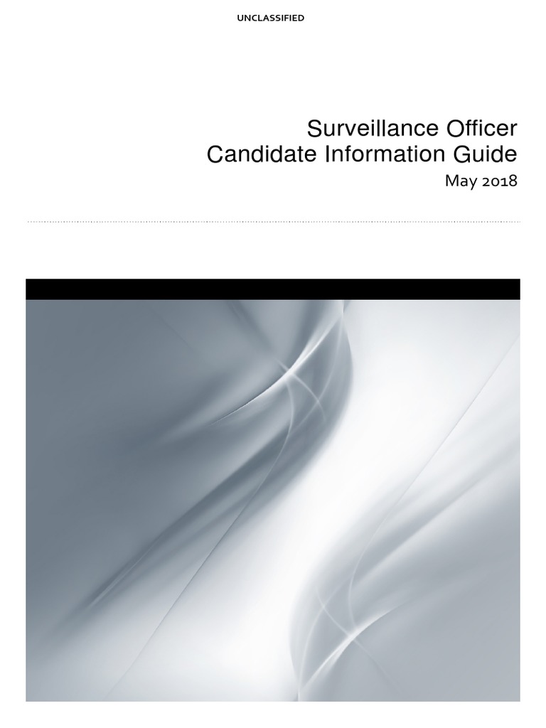 ASIO Surveillance Officer Candidate Guide | PDF | Security Clearance ...