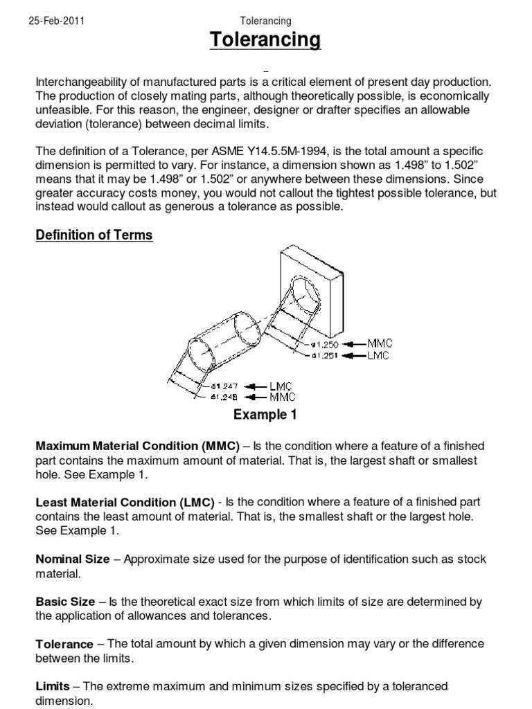 Tolerancing | Engineering Tolerance | Mechanical Engineering