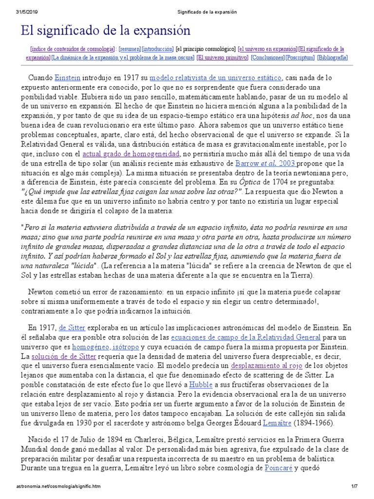 Significado de La Expansión | PDF | Redshift | Universo