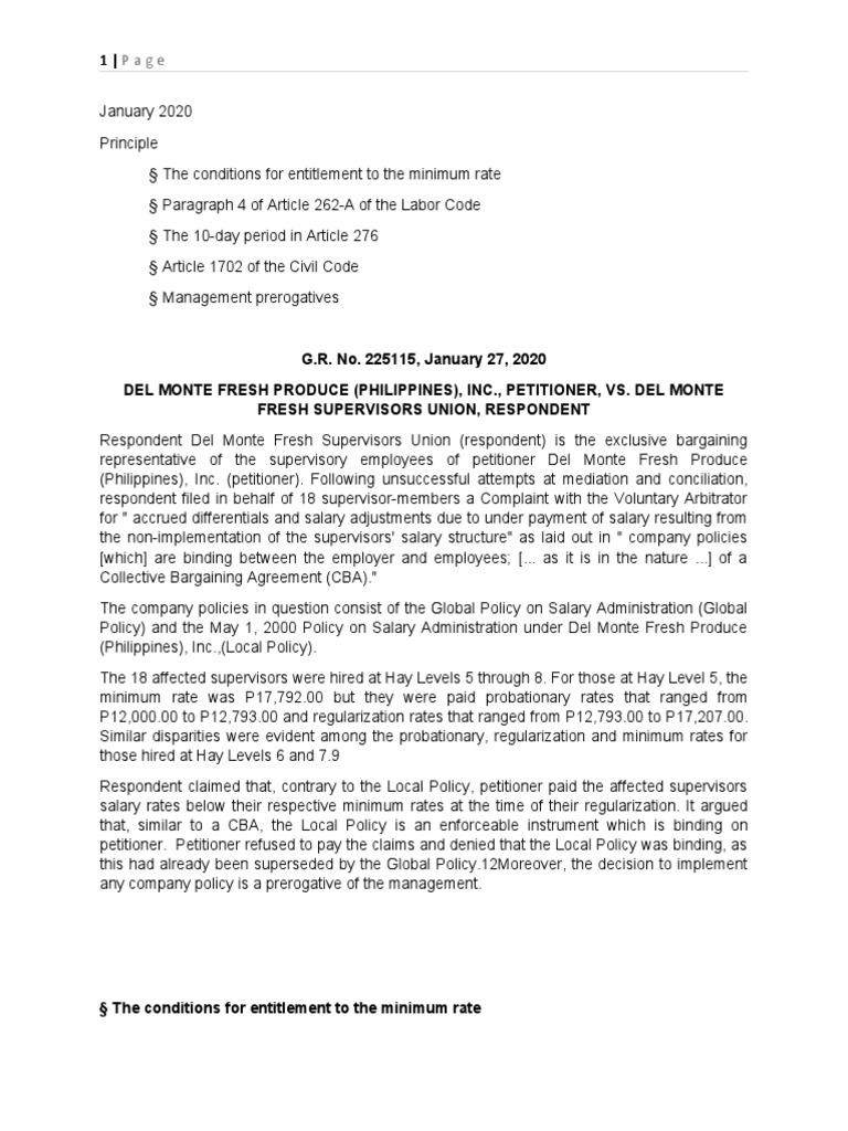 Labor Law Case Analysis | PDF | Employment | Labour Law