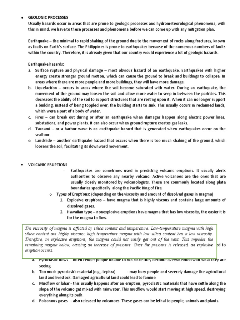 Mitigation and Adaptation | PDF | Volcano | Types Of Volcanic Eruptions