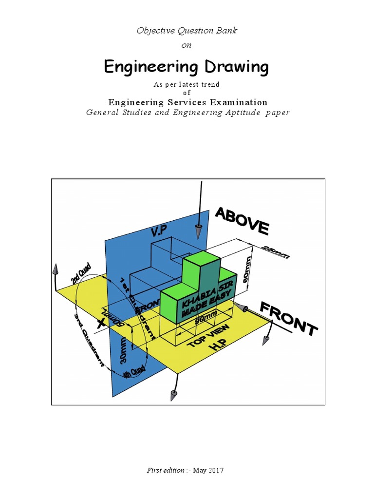 Objective Questions Bank On Engineering Drawing For Ese | PDF | Ellipse ...