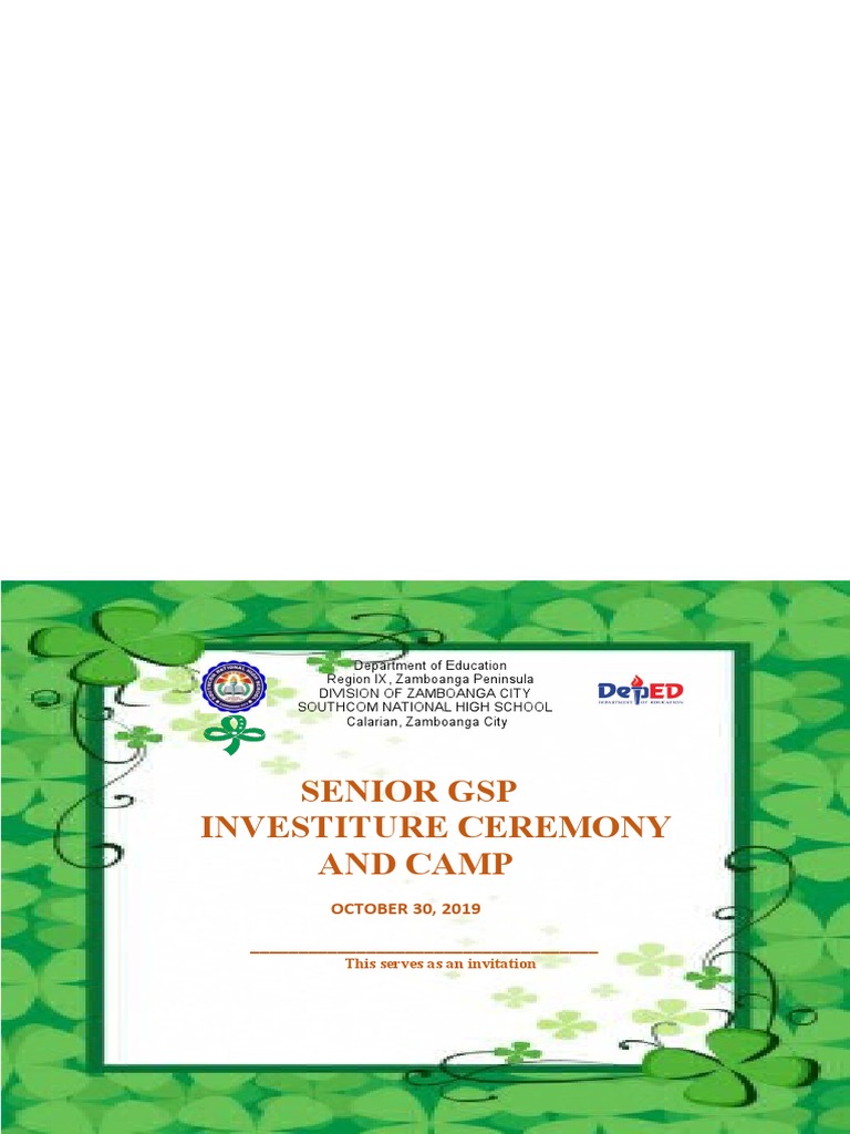 Investiture GSP Program | PDF | Outdoor Recreation Organizations ...