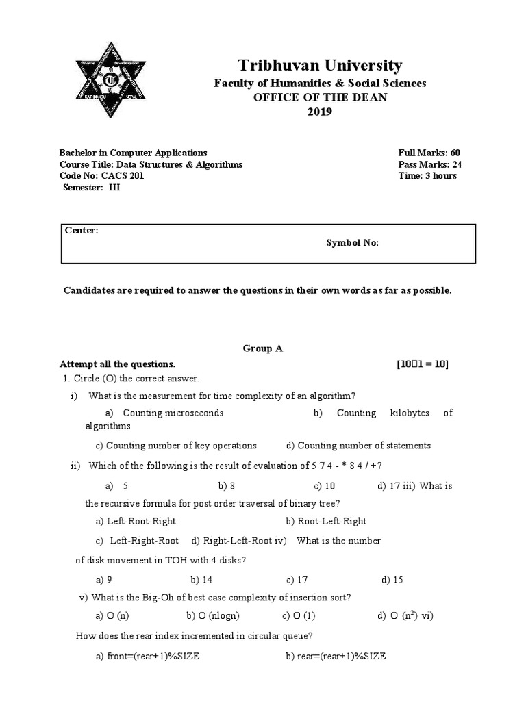 Bca Third Semester Question Paper 2019 Pdf Html Element Method Computer Programming