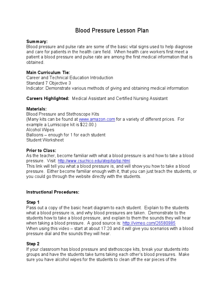 Blood Pressure and Pulse Rate Basics | PDF | Pulse | Diastole