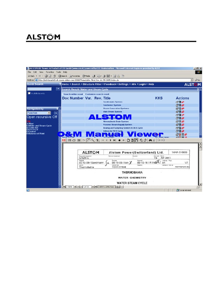 Alstom O&M Manual Viewer | PDF | Menu (Computing) | Icon (Computing)