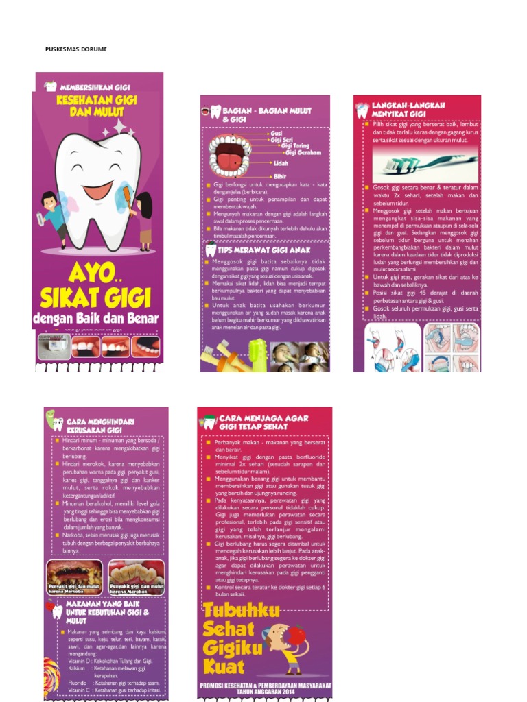 Leaflet Kesehatan Gigi Dan Mulut | PDF