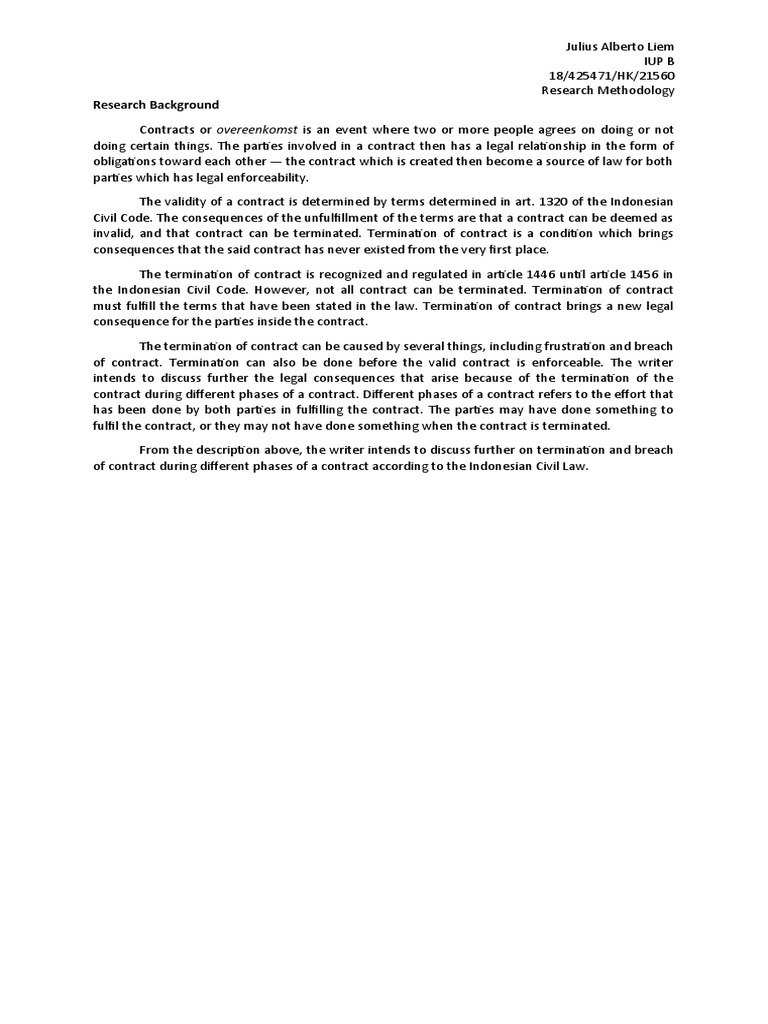 Research Methodology - Background | PDF