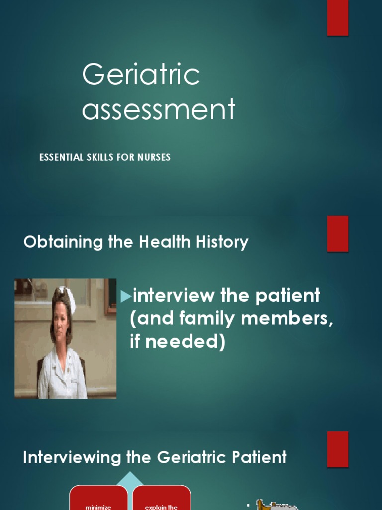 Geriatric Assessment: Essential Skills For Nurses | PDF | Geriatrics ...