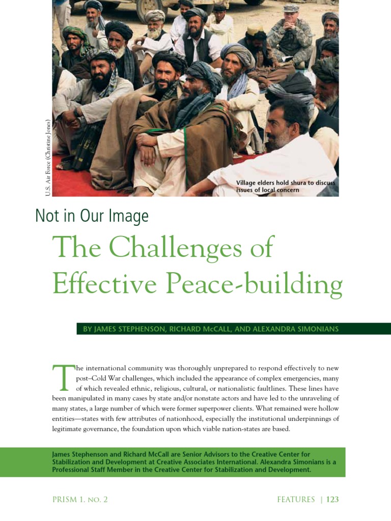 U.S. Air Force explores challenges of effective peacebuilding | PDF ...