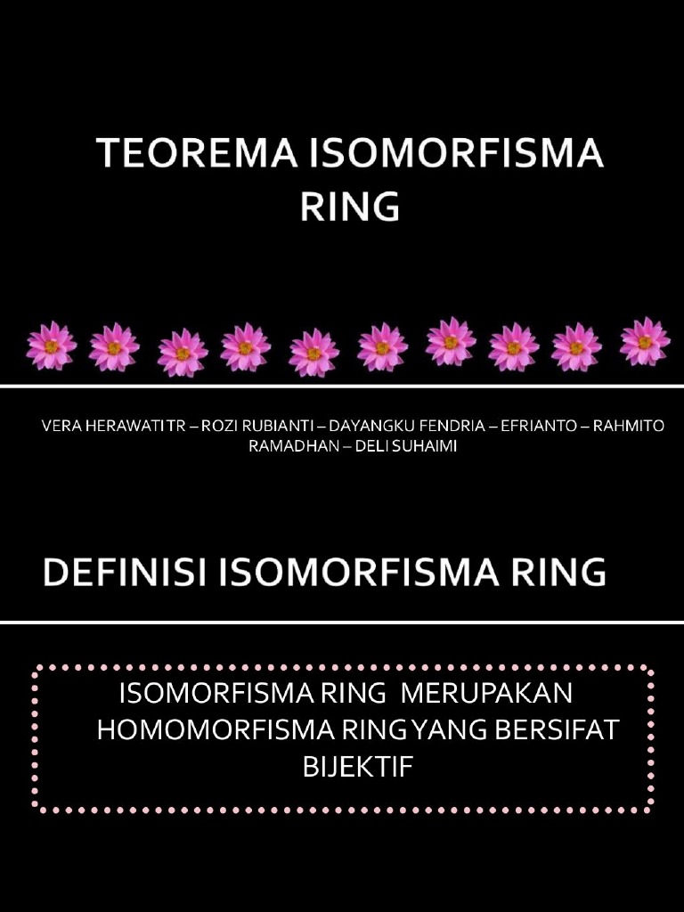 Teorema Isomorfisma Ring Makalah | PDF