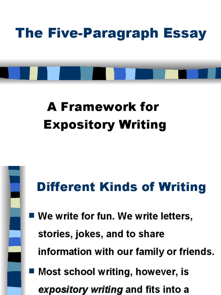 The Five-Paragraph Essay: A Framework For Expository Writing | PDF ...