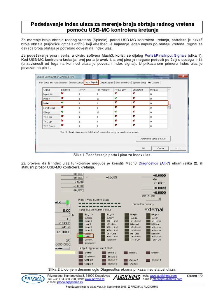 Podesavanje Index Ulaza Za Merenje RPM | PDF
