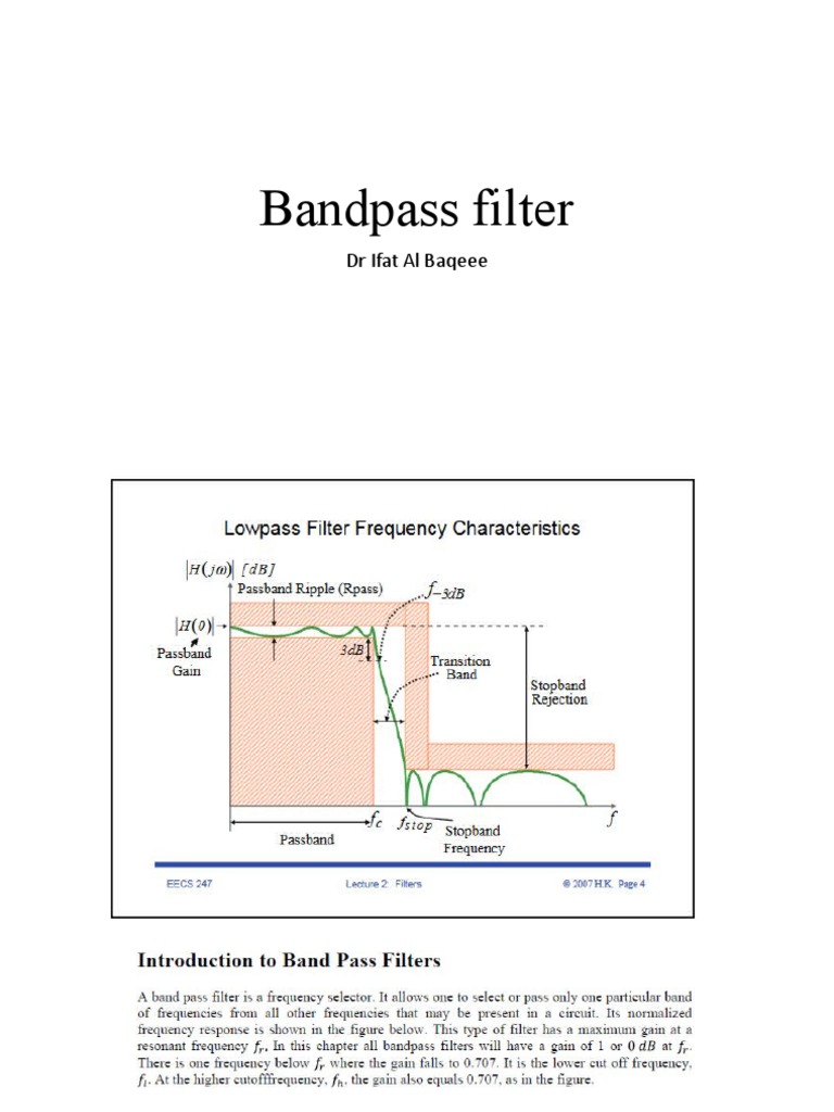 Bandpass Filter | PDF
