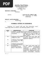 Sample Comment On Formal Offer of Evidence | PDF | Hearsay | Witness