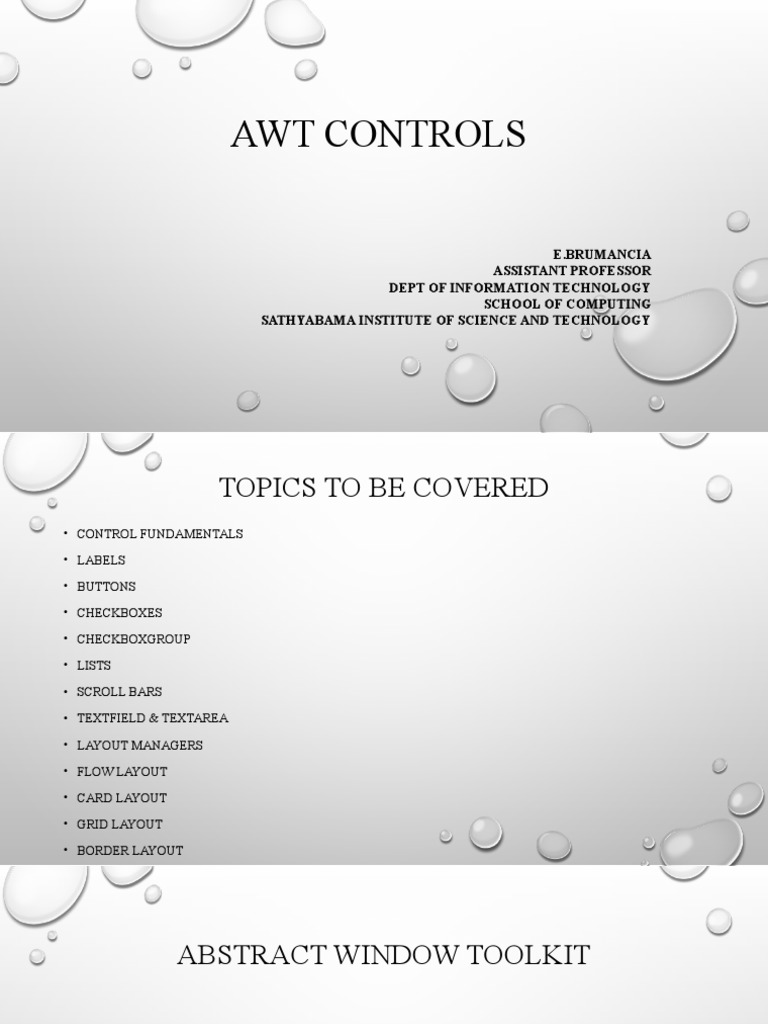 AWT Controls | Download Free PDF | Object Oriented Programming | Computer Programming