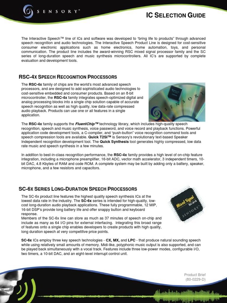 IC Selection Guide | PDF | Digital Signal Processor | Microcontroller