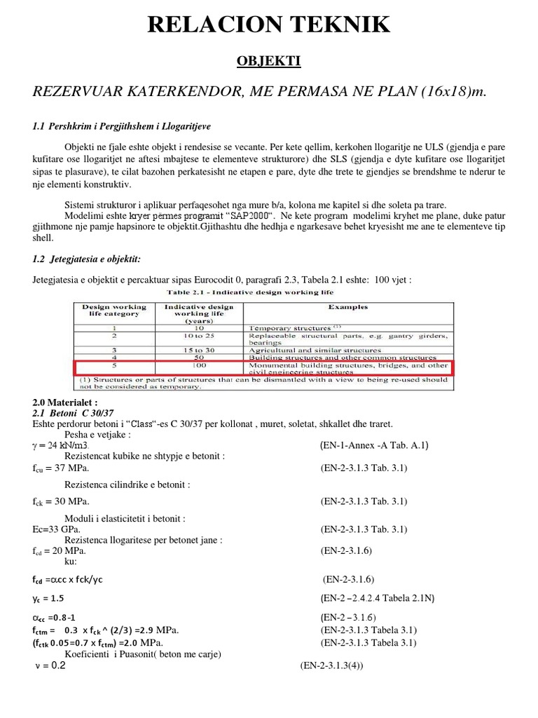 Relacioni - Rezurvuari | PDF