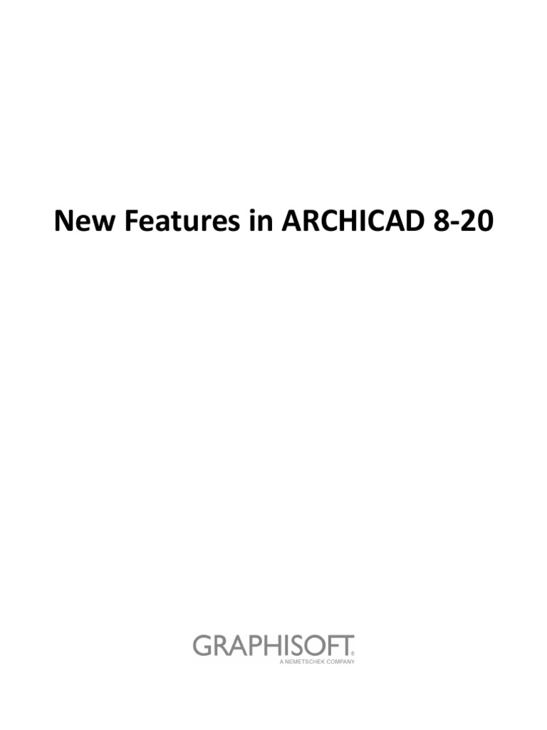 New Features in Archicad 8-20 New Format | PDF | 3 D Computer Graphics ...