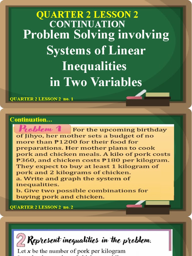 Q2-Problem Solving Involving Linear Inequality in Two Variables ...