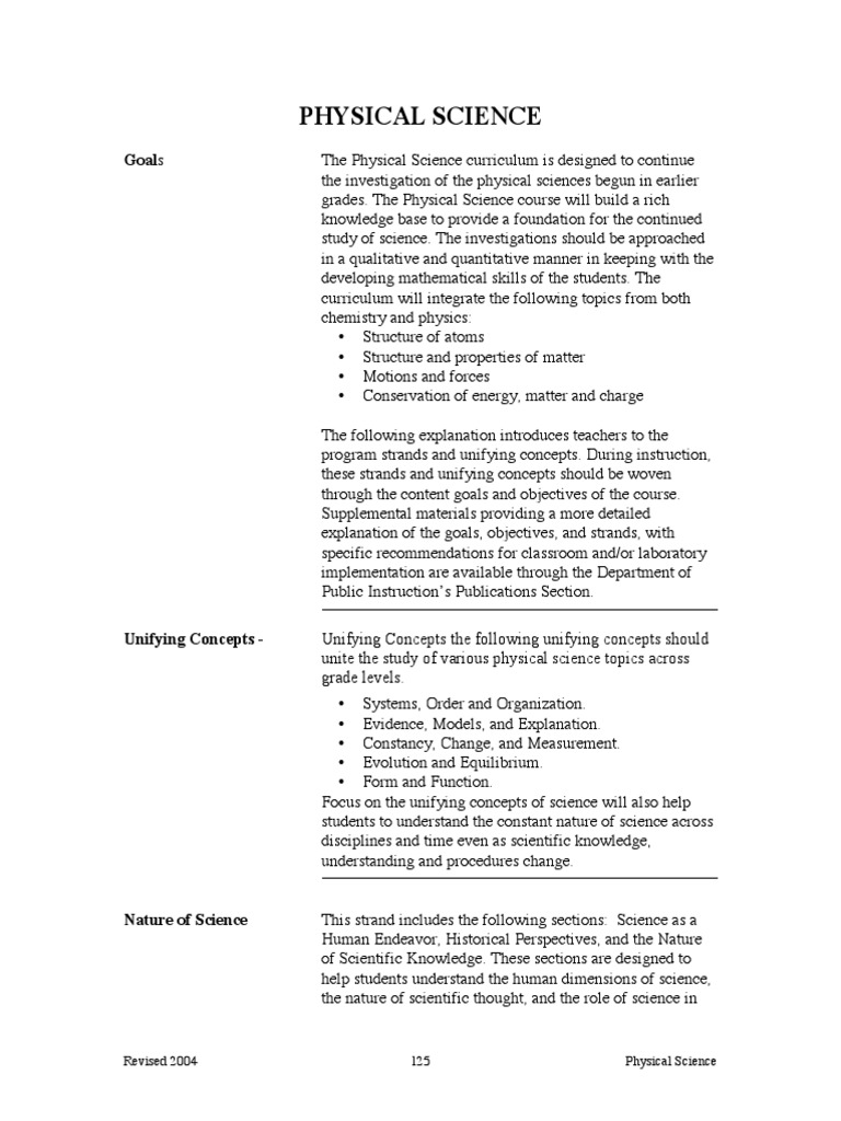 Physical Science | PDF | Science | Chemistry