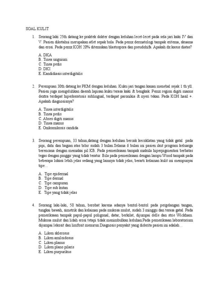Soal Kulit UKMPPD | PDF