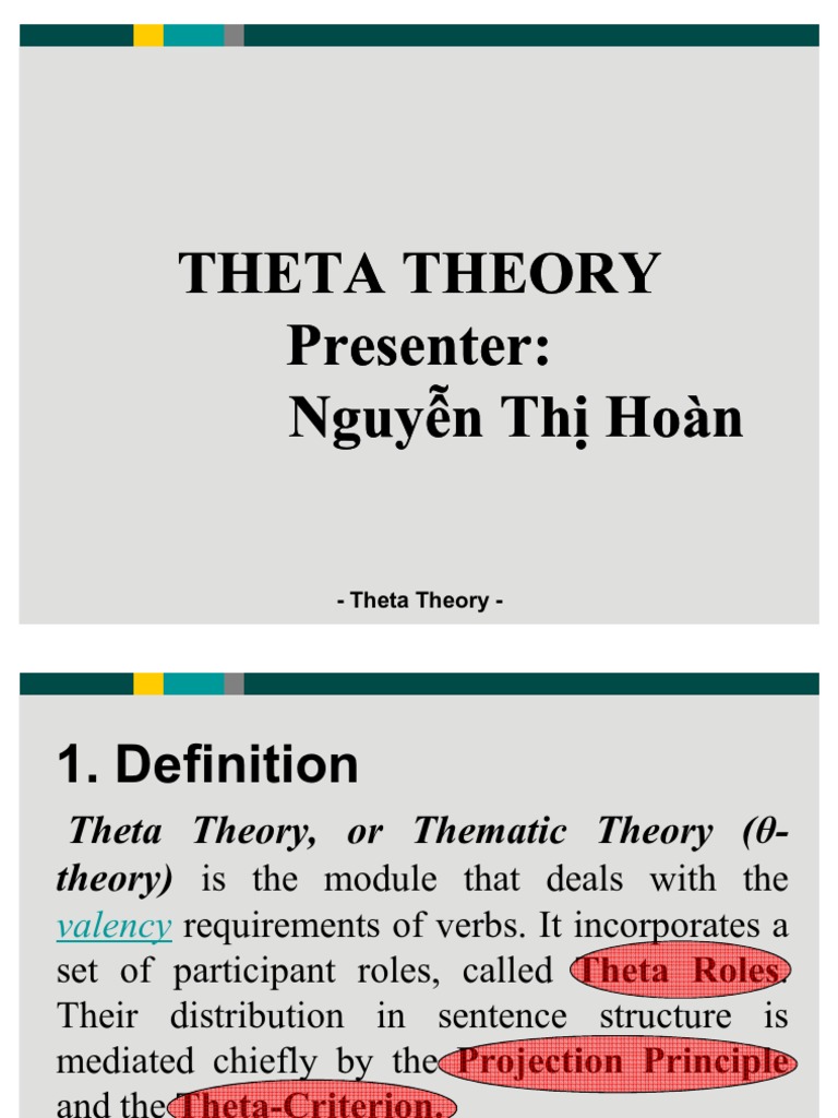 Theta Theory1 | PDF | Subject (Grammar) | Phrase