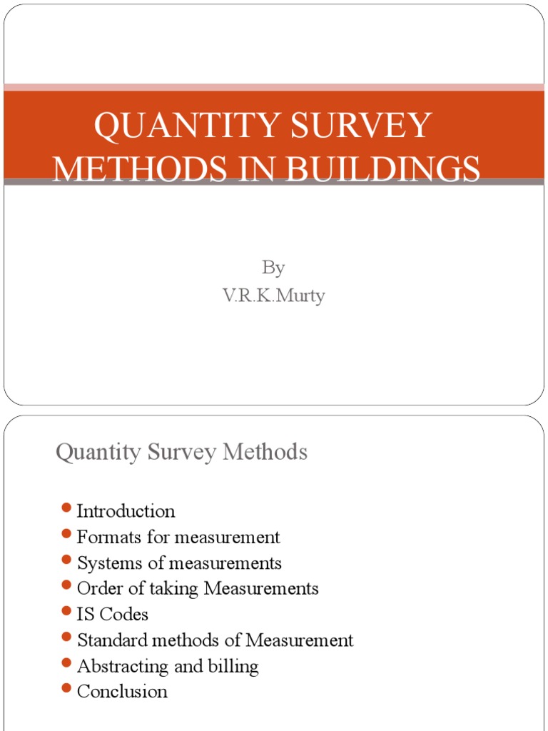 Quantity Survey Methods and Standards | PDF | Deep Foundation | Plaster