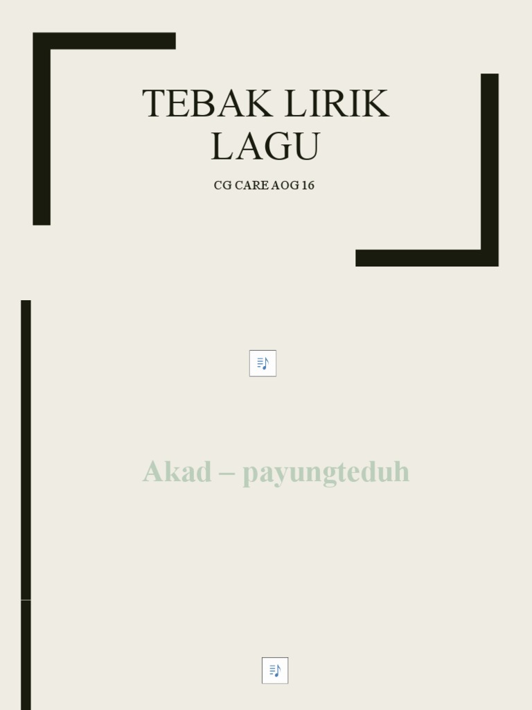 Tebak Lirik Lagu | PDF