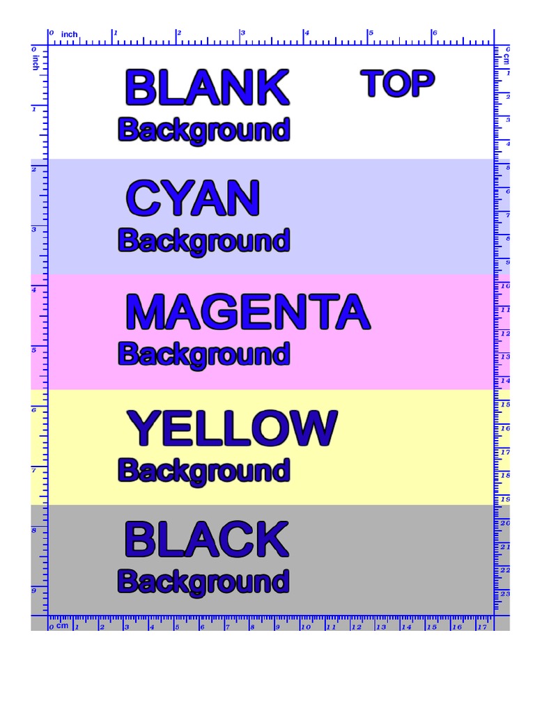 CMYK Test Page | PDF