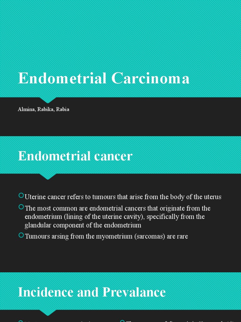Endometrial Cancer Pdf Ovarian Cancer Sexual Anatomy