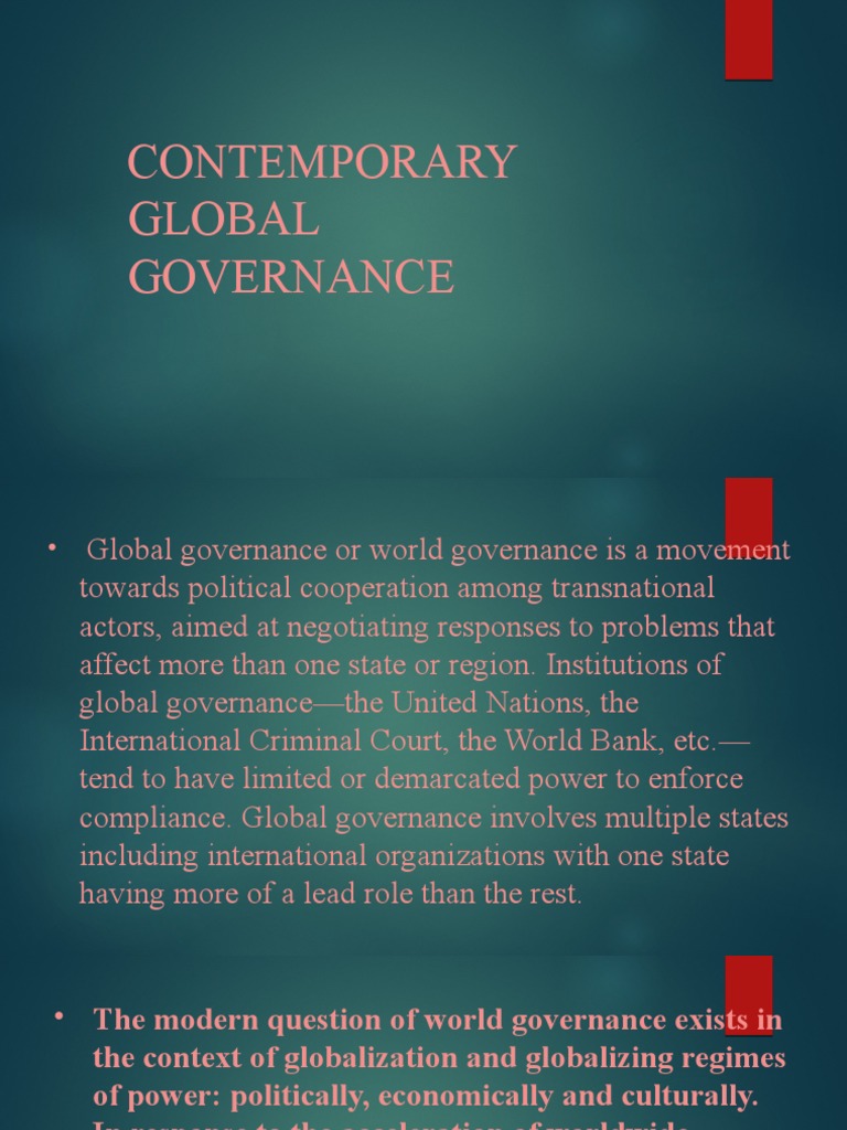 Understanding Contemporary Global Governance | PDF | Politics