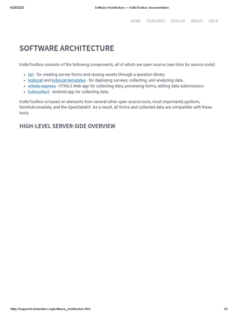 9software Architecture - KoBoToolbox Documentation9 | PDF | Computers | Art