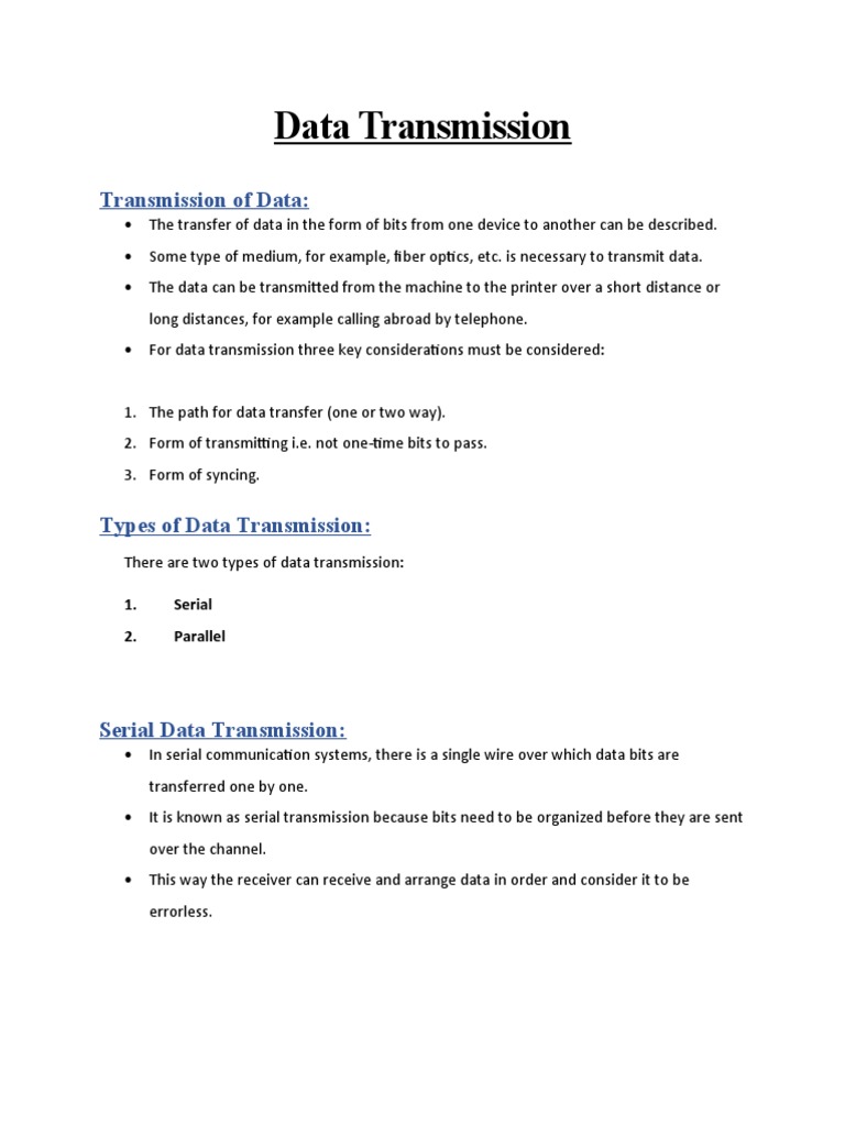 Data Transmission | PDF | Data Transmission | Telecommunications