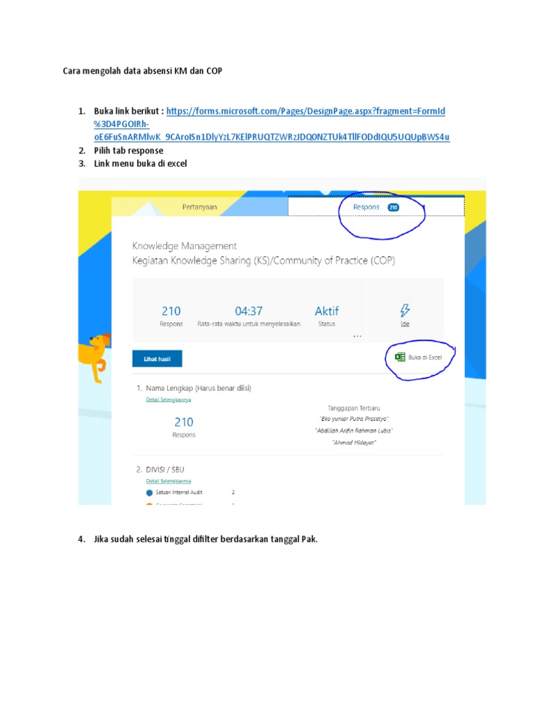 Cara Mengolah Data Absensi KM Dan COP | PDF