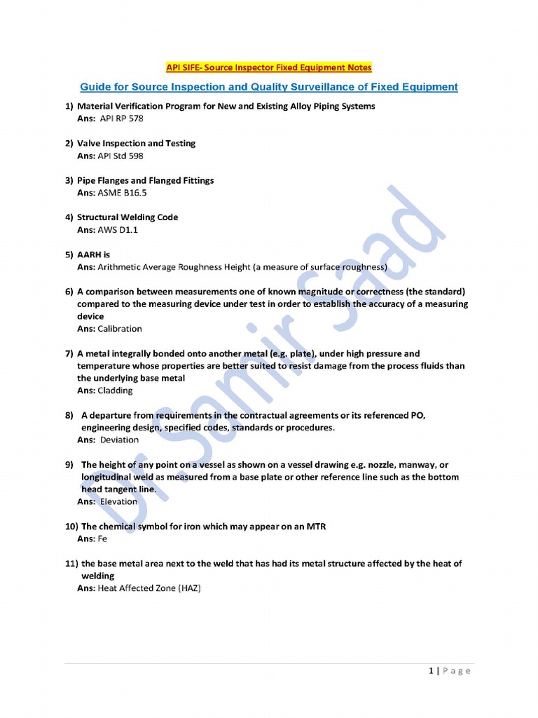 API SIFE Notes-Dr - Samir Saad | PDF