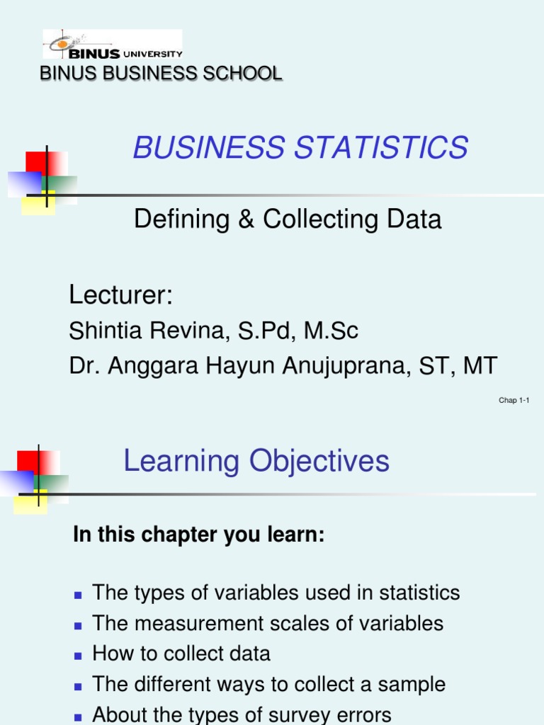 Session 1 - Defining Collecting Data | PDF | Sampling (Statistics) | Survey Methodology