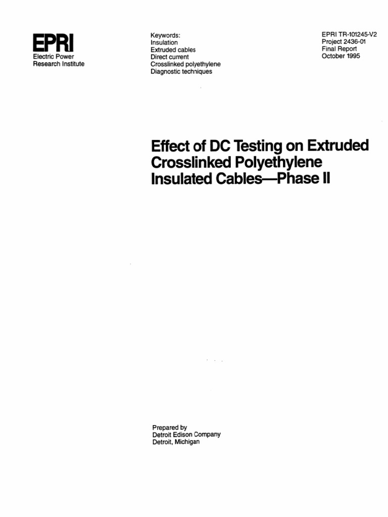 TR - 101245 - V2 - Effect of DC Testing On Extruded Crosslinked ...