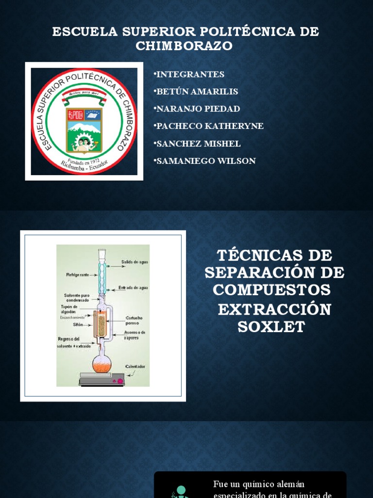 Extraccion Soxhlet | PDF | Solvente | Destilación