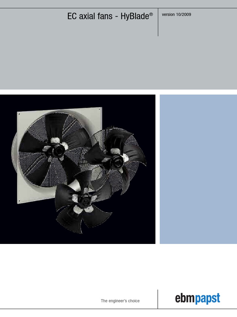 EBM Axial-Fan EC-HyBlade en | PDF | Electric Motor | Bearing (Mechanical)