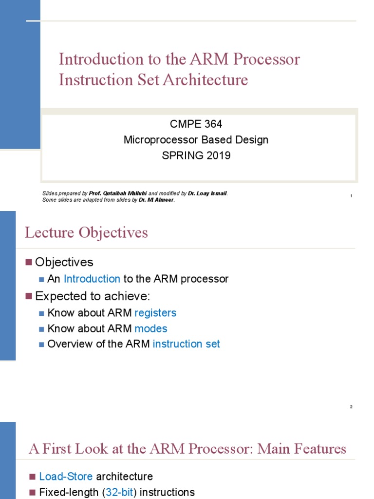 01 Introduction To Arm Download Free Pdf Arm Architecture Computer Science