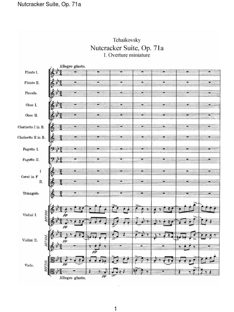 Peter Tchaikovsky-Nutcracker Suite, Op71a | PDF