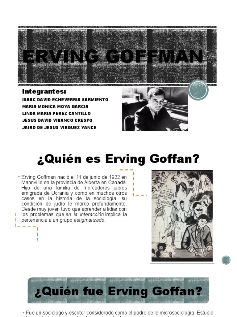 Erving Goffman | PDF | Sociología | La naturaleza humana