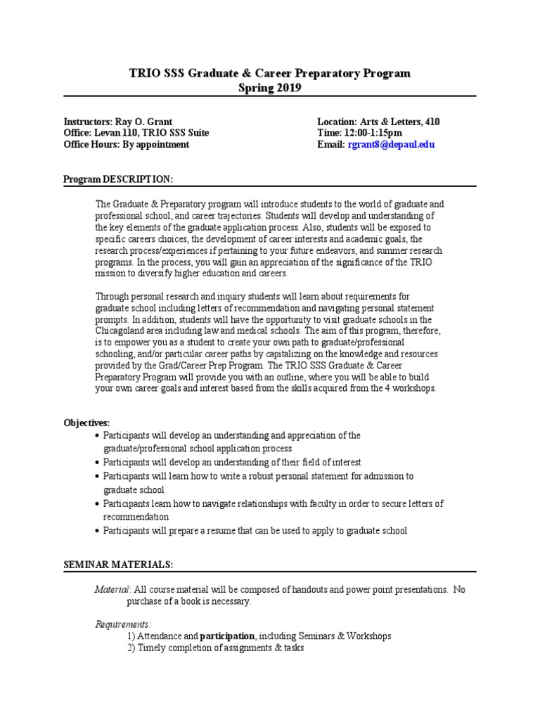 Grad Prep Syllabus - Spring 2019 | PDF | Graduate Record Examinations ...