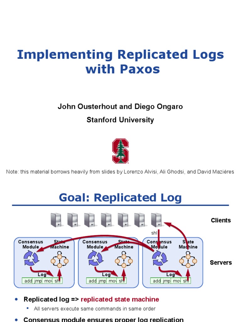 Implementing Replicated Logs With Paxos: John Ousterhout and Diego ...