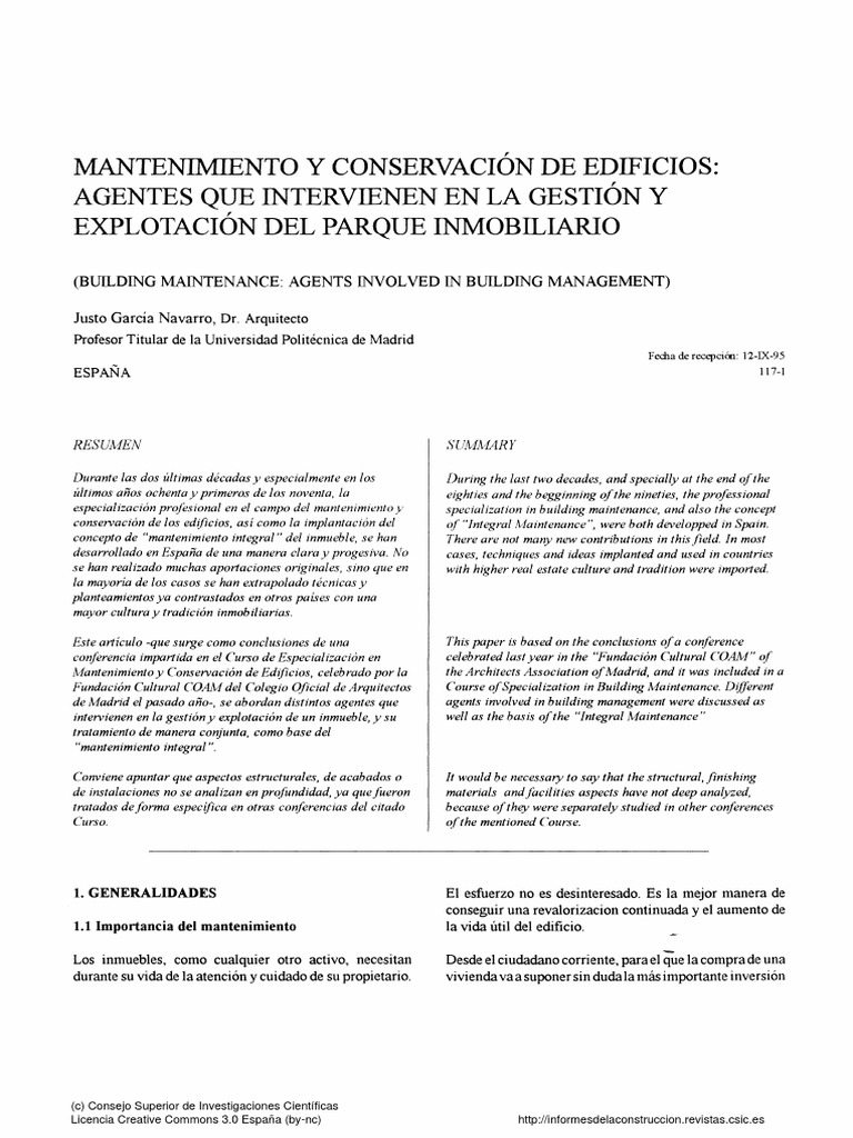 Mantenimiento de Edificios | PDF | Póliza de seguros | Seguro